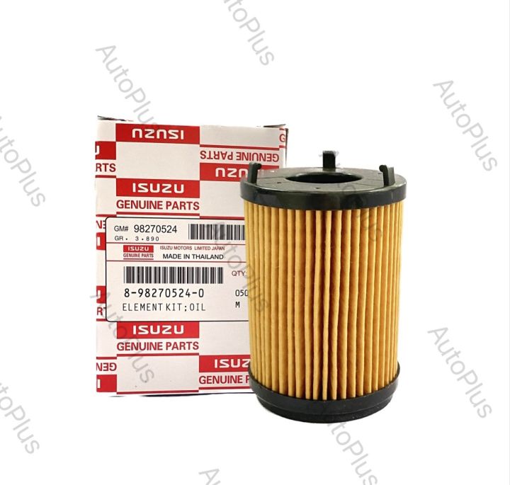Isuzu Genuine Parts Oil Filter w/ Gasket (RZ4E Engine): MUX & Dmax ...