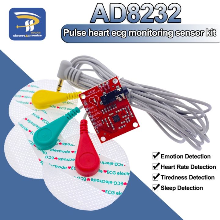 AD8232 ECG Physiological Measurement Heart Pulse Single Lead Heart ...