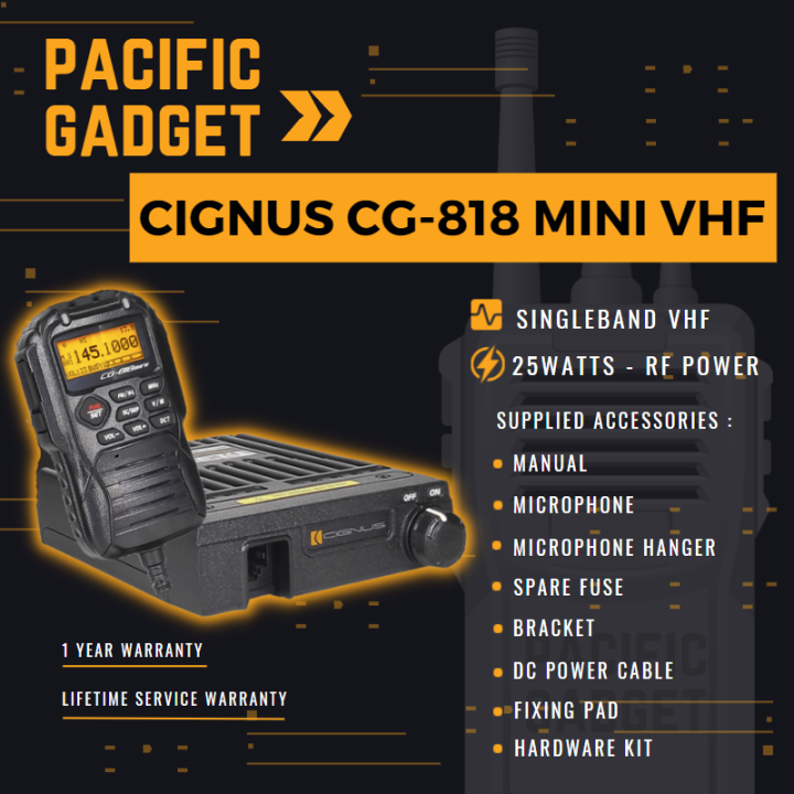 Cignus CG818 Mini Base Mobile Radio VHF 25W | Lazada PH