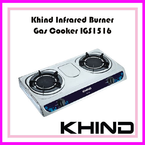 KHIND INFRARED DOUBLE BURNER GAS COOKER IGS1516 | Lazada