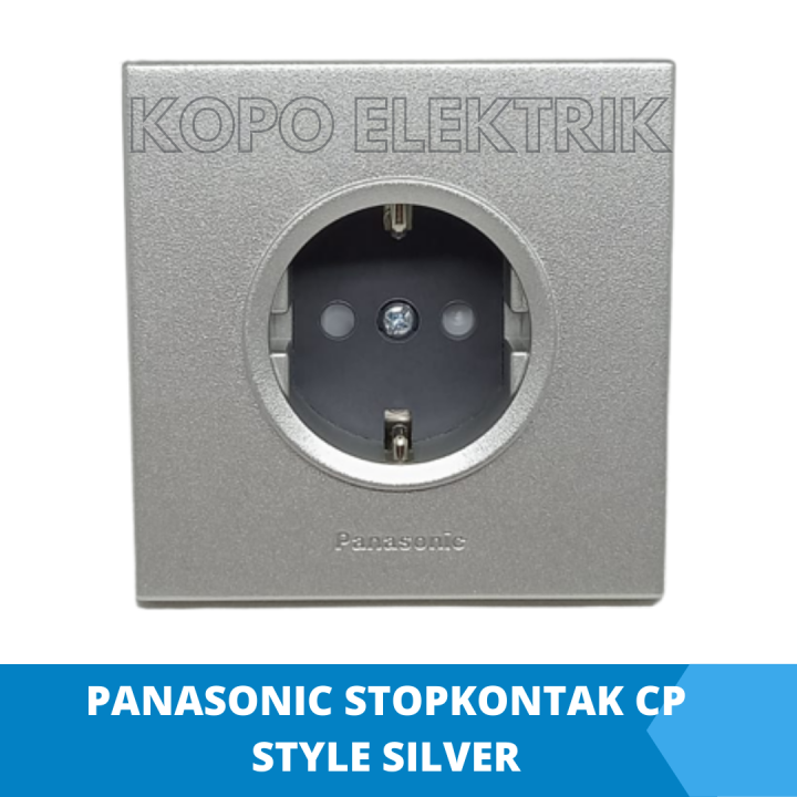 Panasonic Stop Kontak Style Silver Plus Pelindung (CP) Tanam Stopkontak ...