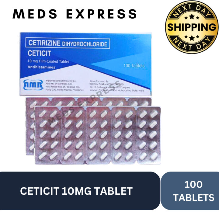 Ceticit Cetirizine 10mg Tablet l 10, 50 & 100 tablets | Lazada PH