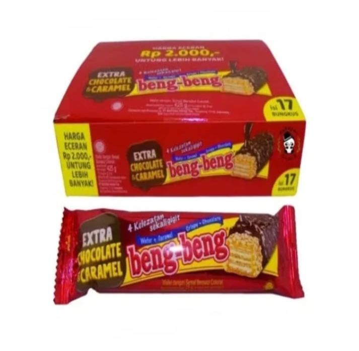 WAFER COKLAT CARAMEL CRISPY BISKUIT COKELAT SNACK CEMILAN SATUAN ECERAN ...
