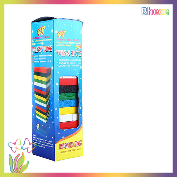 Bhece บล็อกวาดรูปหอคอยที่มีลักษณะเป็นชั้นๆสูงแบบซ้อนกันจิ๊กซอว์ไม้ทึบ ...