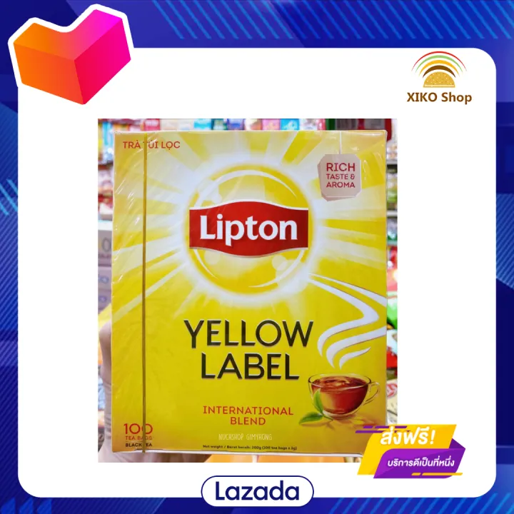 💥Promotion💥จัดส่งฟรี ชา LIPTON YELLO LABEL ขนาด100 ถุงชง ไม่มีซองแยก ...