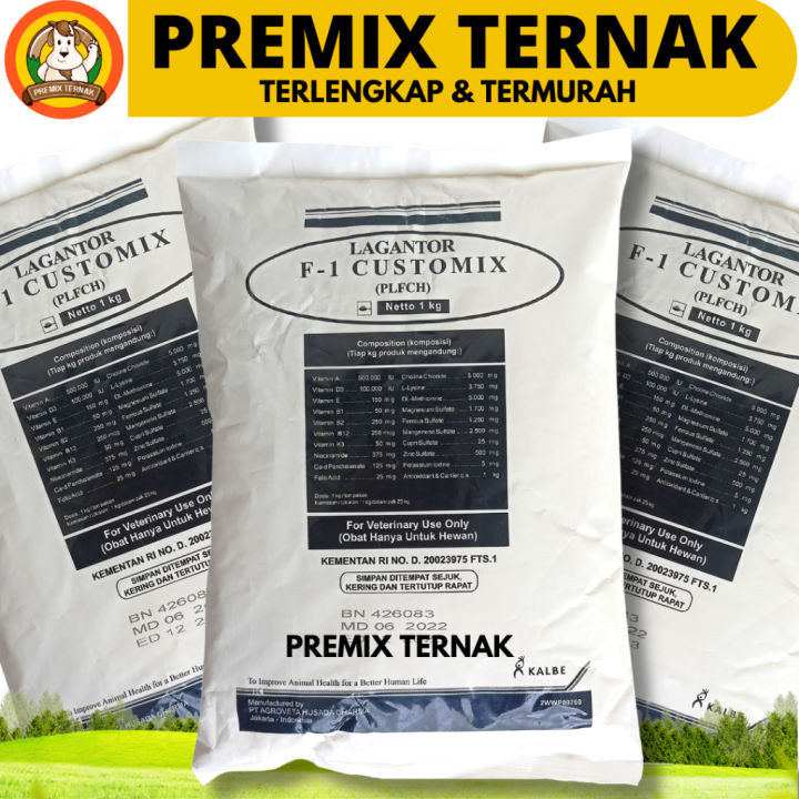 LAGANTOR F1 CUSTOMIX 1KG - Premix Penggemukan Sapi Kambing Kelinci Pedaging - Premix Sapi ...
