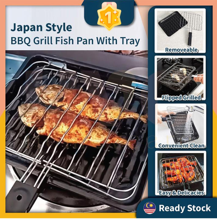Home Kitchen Grill Pan Japanese Large Grill Clipon Grill Pan Grilled ...