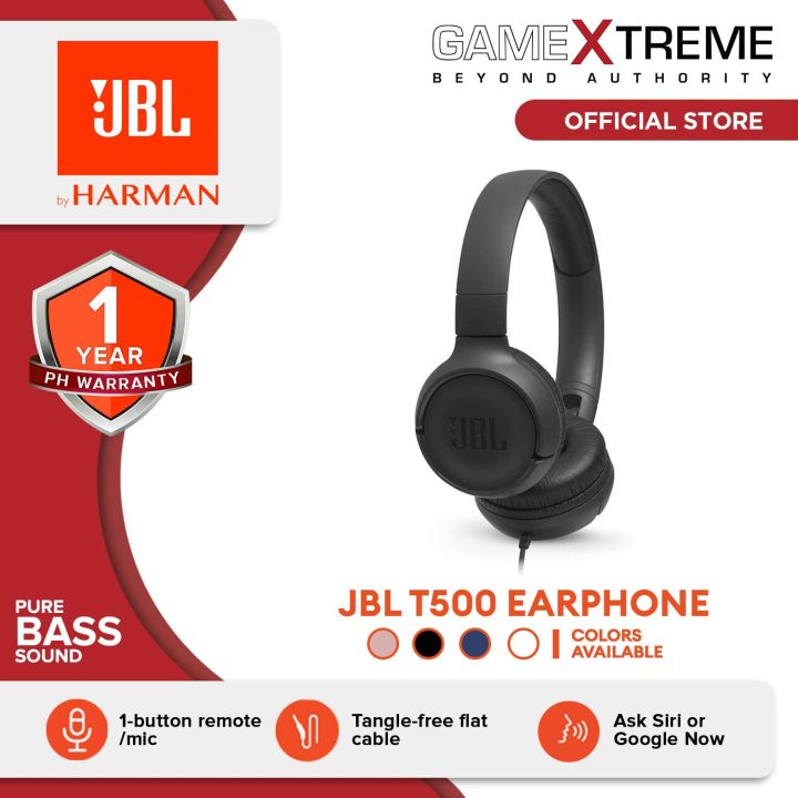 JBL TUNE500 / T500 / Tune 500 Wired on-ear headphones | Lazada PH