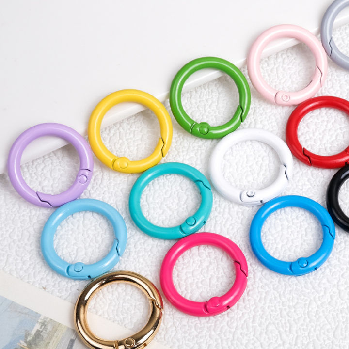 1PC 5 Colors Metal O Ring Spring Clasp Openable Round Carabiner ...