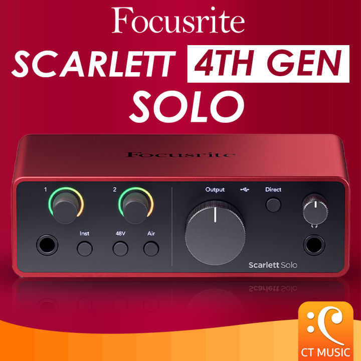 Focusrite Scarlett Solo 4th Gen ออดิโอ อินเตอร์เฟส | Lazada.co.th