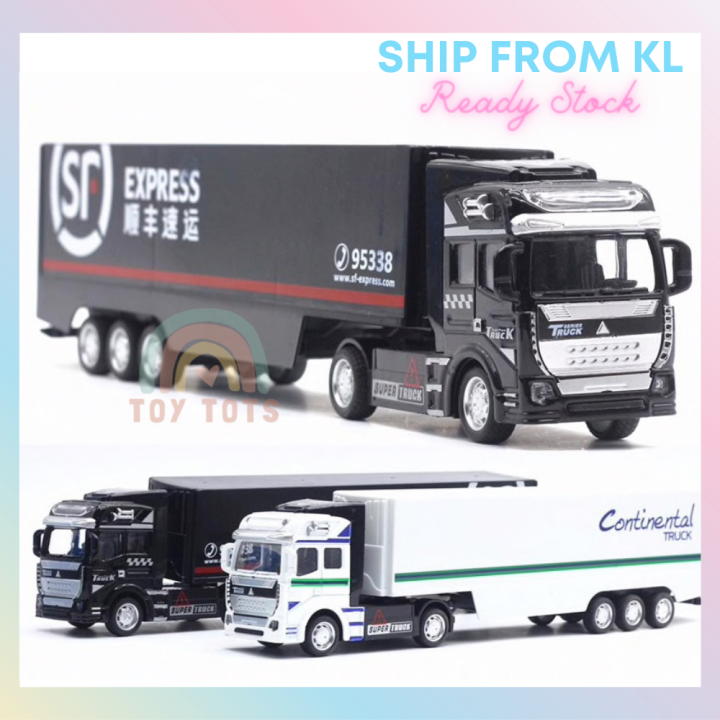 Container Truck Large Alloy Die-Cast 1:28 Size Delivery Cargo Tractor ...