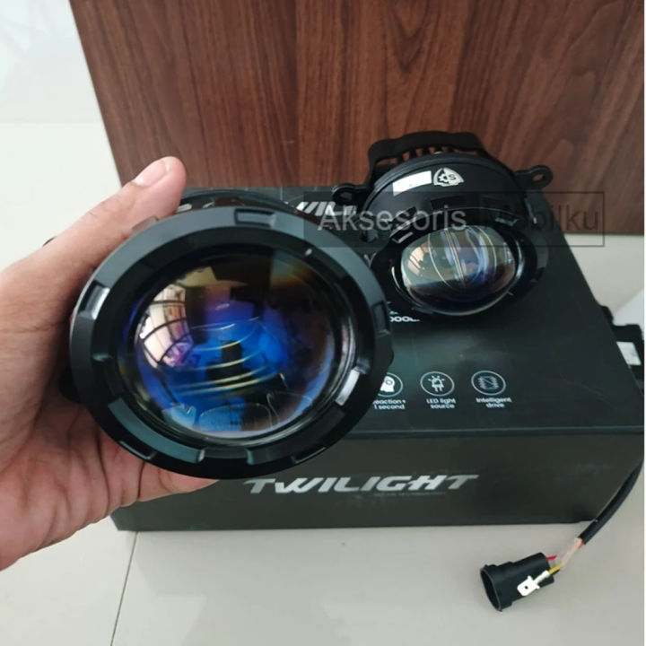 Lampu Foglamp Led Biled Projector Twilight Bi-Led Blue Lens | Lazada ...