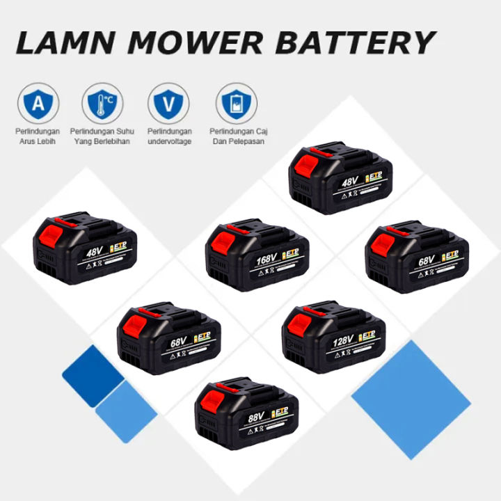48v 68v 88v 128v 168v Lawn Mower Battery Original Grass Cutter Battery ...