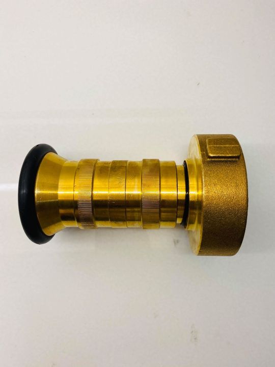 Brass Fog Nozzle 2 1/2 65mm Fire Hose Cabinet Accessories Adjustable ...