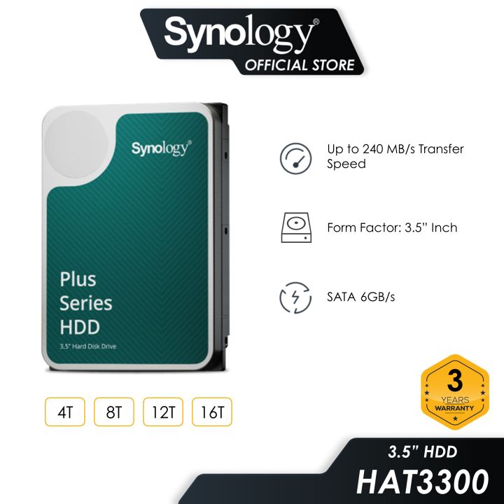 Synology PLUS NAS Internal Hard Drive HAT3310/ HAT3300 SATA III 3.5'' Sata HDD Hard Drive NAS ...