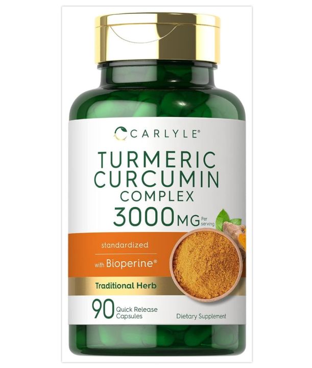 Turmeric Curcumin Complex Bioperine 90/180 Capsules | Carlyle | Lazada PH