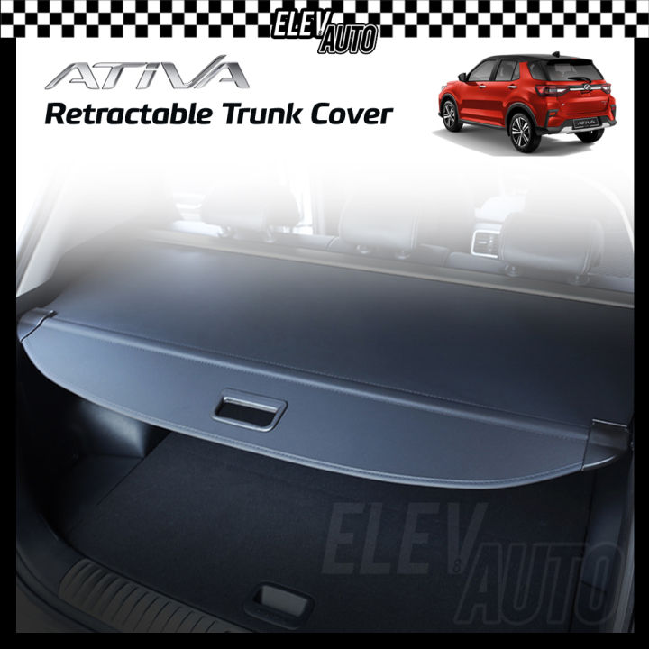 Perodua Ativa Leather Retractable Trunk Cover Rear Cargo Boot Shade ...