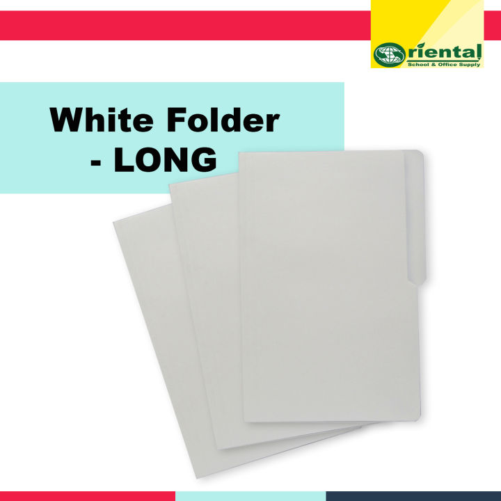 Set of 10 White Folder for office and school documents - 14 PTS. White ...
