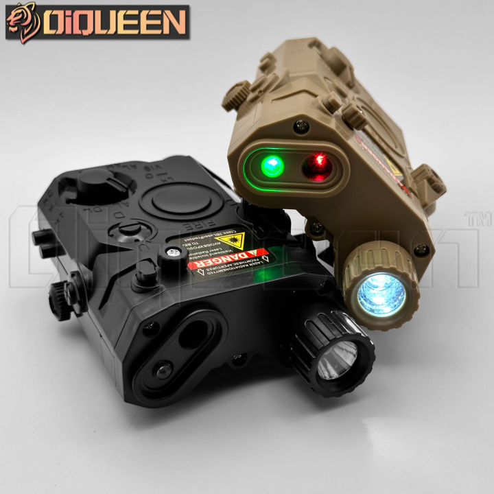 Oiqueen Tactical PEQ-15 Box - Red Laser & Green Indicator Light ...