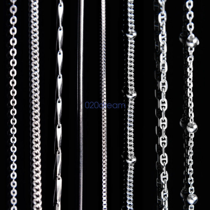 Real Solid 925 Sterling Silver Chain Necklace All Sizes Stamped .925 ...