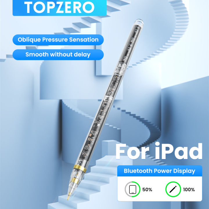 TOPZERO สำหรับ iPad Pro ปากกาสไตลัสของแท็บเล็ต11 12.9อากาศ4 5มินิ6 2020 2021การไล่ระดับสีโปร่งใส ...