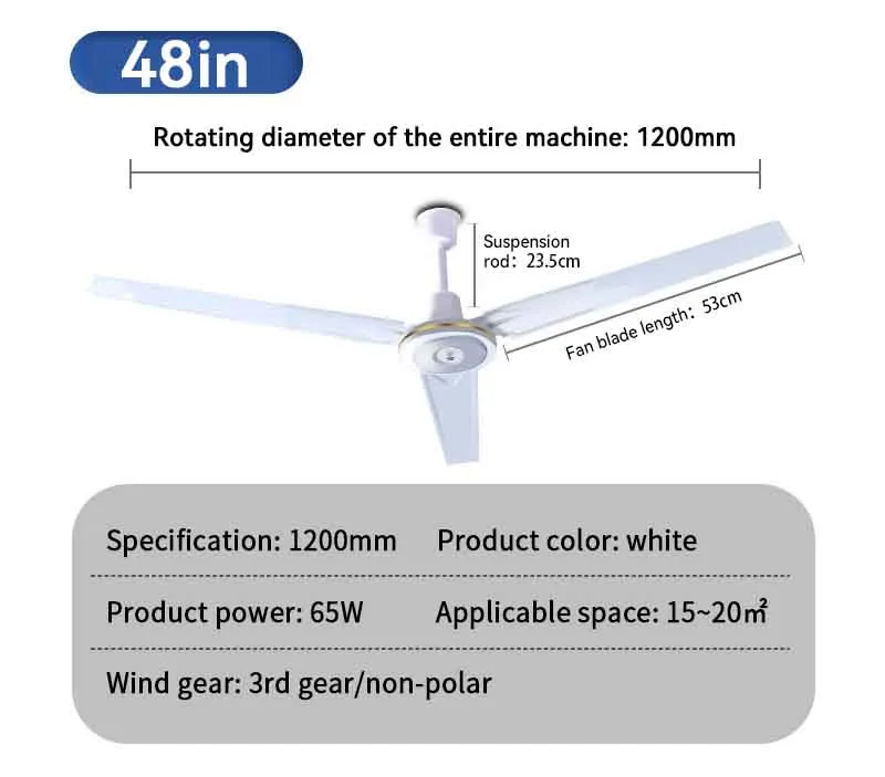 Ceiling Fan Standard Dimensions | Shelly Lighting