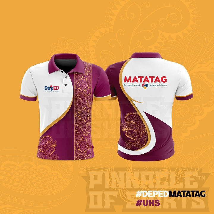 Deped Matatag Polo Shirt Uniform Full Sublimation Polo Shirt For Women