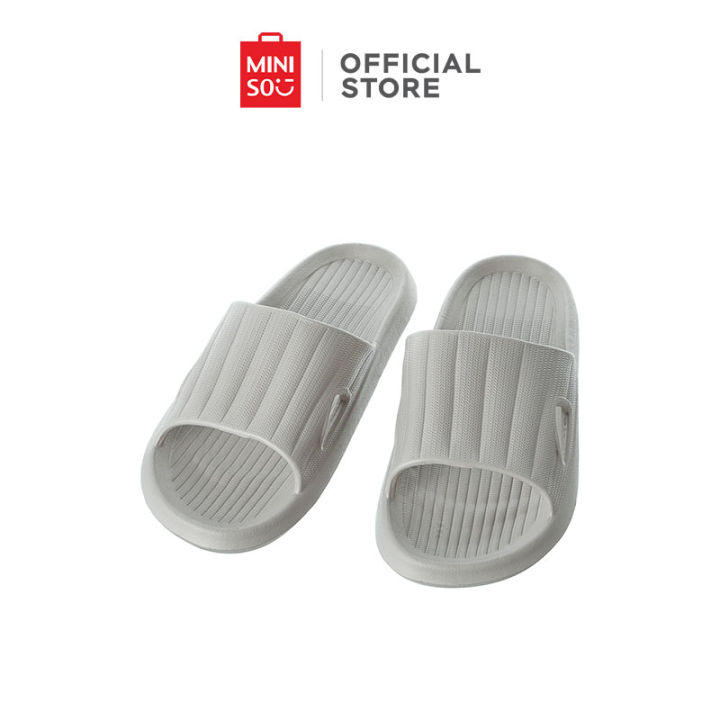 MINISO Convenient Lightweight Bath Slippers (Khaki) | Lazada PH