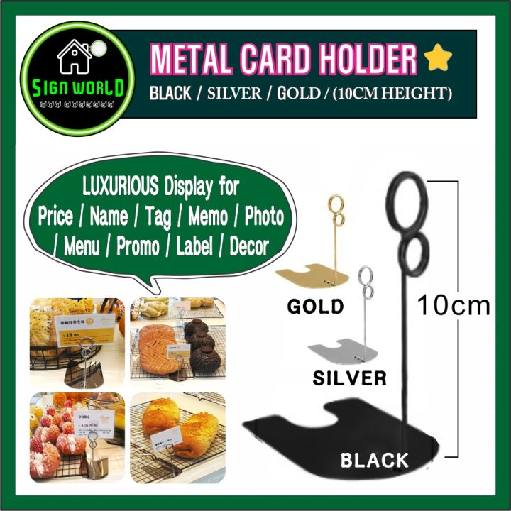 Price Name Tag Clip Stand Card Holder Memo Table Standee Paper Photo ...