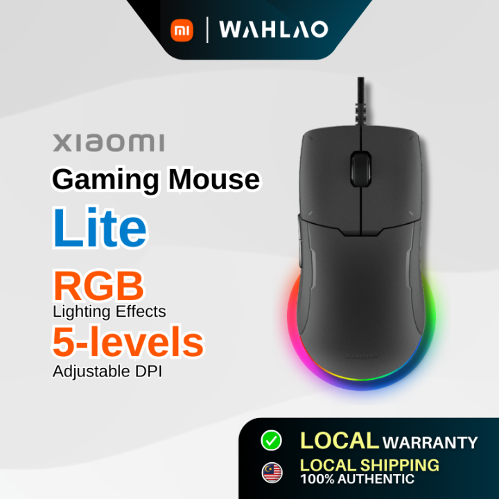 Xiaomi Wired Gaming Mouse Lite 5-levels Adjustable DPI Programmable RGB ...