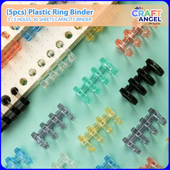 Plastic Binder Rings Refill 5PCS 3/5 Holes Transparent Binding Spines ...