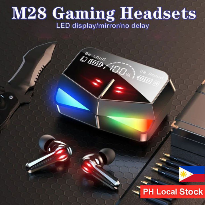【Local Stock】M28&F9 Gaming Earphone Wireless Earphones Bluetooth ...
