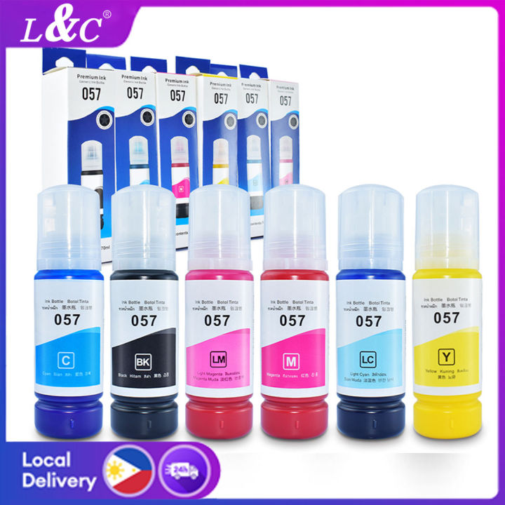 【PH Ready Stock】L&C 057 Inks for Epson 057 Genuine Ink bottle for Epson L8050 L18050 Printers ...
