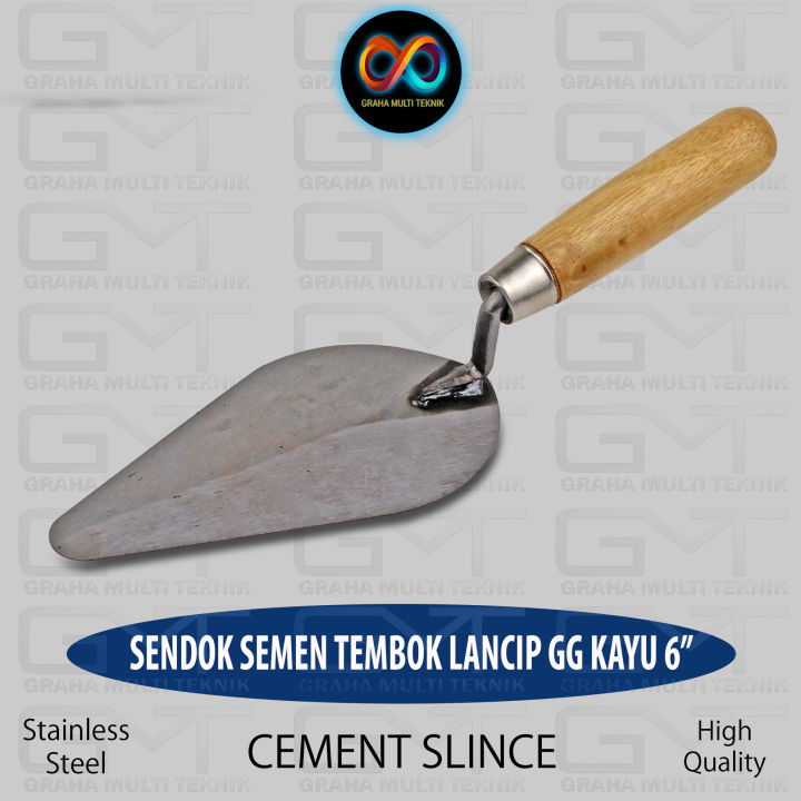 Sendok Semen Lancip 6" Sendok Aduk Sendok Bangunan Flat Tebal Gagang ...