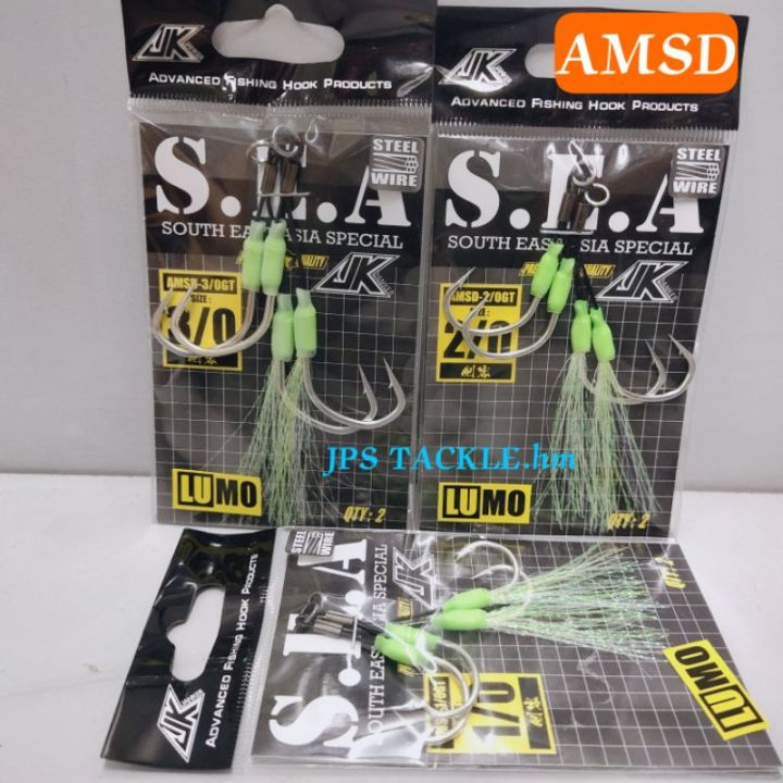 JK assist hook AMSD S.E.A 7X7 Steel Wire janker jigging assist hook ...