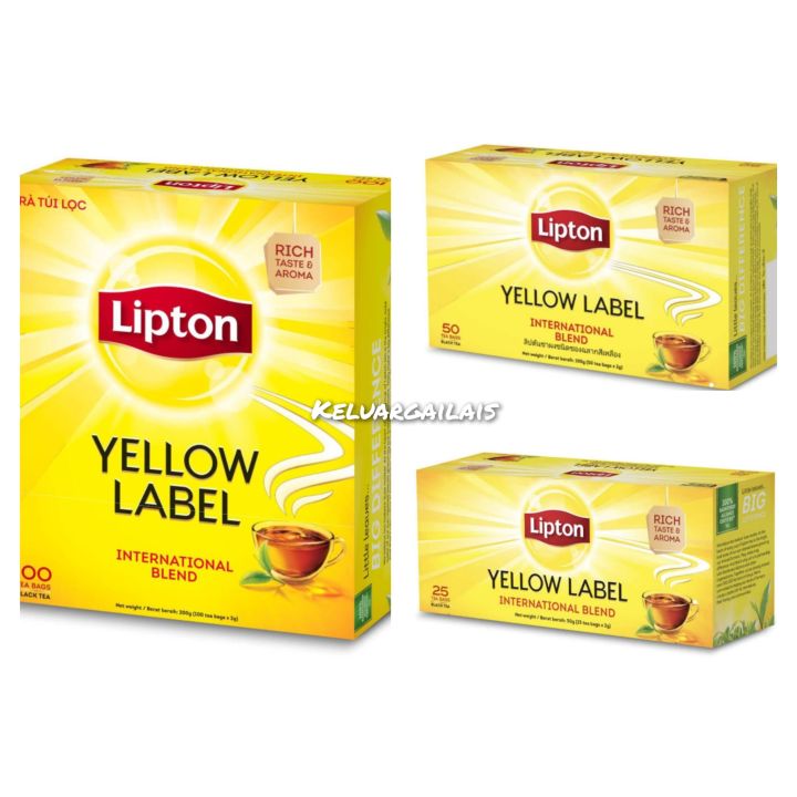 ชา lipton yellow label แพ้ค 25-100 ซอง | Lazada.co.th