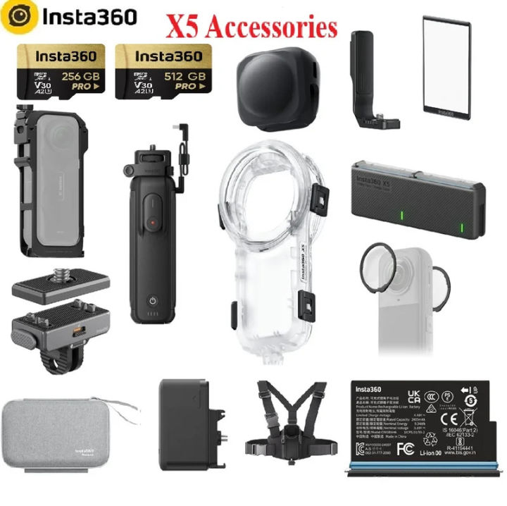 Insta360 X5 Invisible Dive Case/Guards/Battery/Quick Reader/Carry Case For Insta 360 ONE X 5 ...
