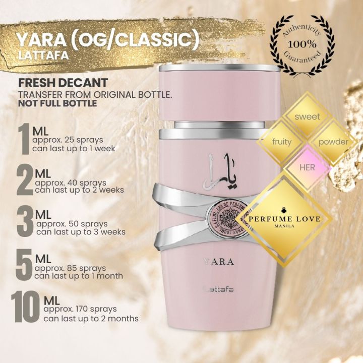PERFUME DECANT Lttfa Yara Eau de Parfum | Lazada PH