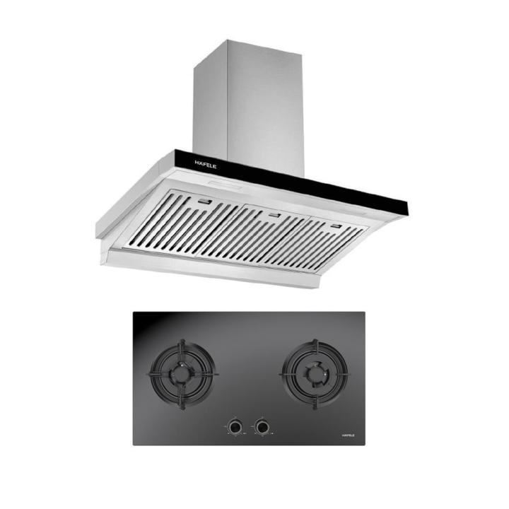 HomePro เตาฝัง+เครื่องดูดควัน AWG90 + HALENE 495.07.651 แบรนด์ HAFELE ...
