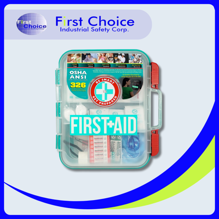FIRST AID KIT OSHA-ANSI First Aid Center Kit - 326 Piece (FOR 25 ...