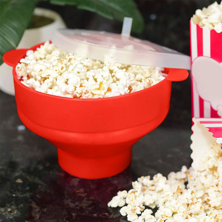 VOVA Microwaveable Silicone Popcorn Popper, BPA Free Collapsible Hot ...