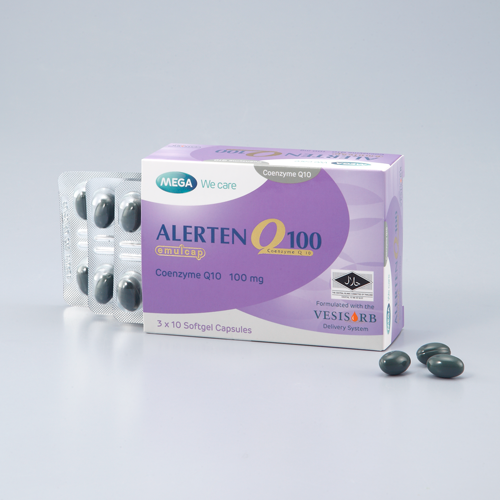 VITAMIN HERBAL ALERTEN Q100MG PER STRIP ISI 10 SOFTGEL ORIGINAL MEGA WE ...