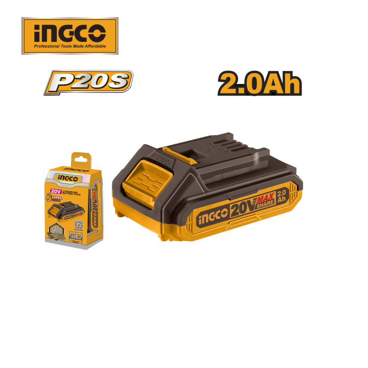 INGCO 20V 2.0Ah Lithium-Ion Battery Pack FBLI20011 | Lazada Singapore