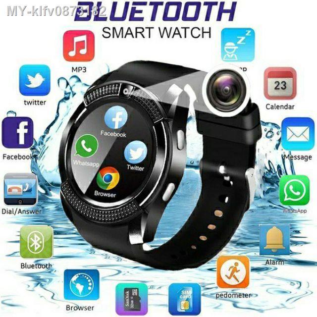 V8 Smart Watch Bluetooth Smartwatch with Camera Sim Card Slot | Lazada