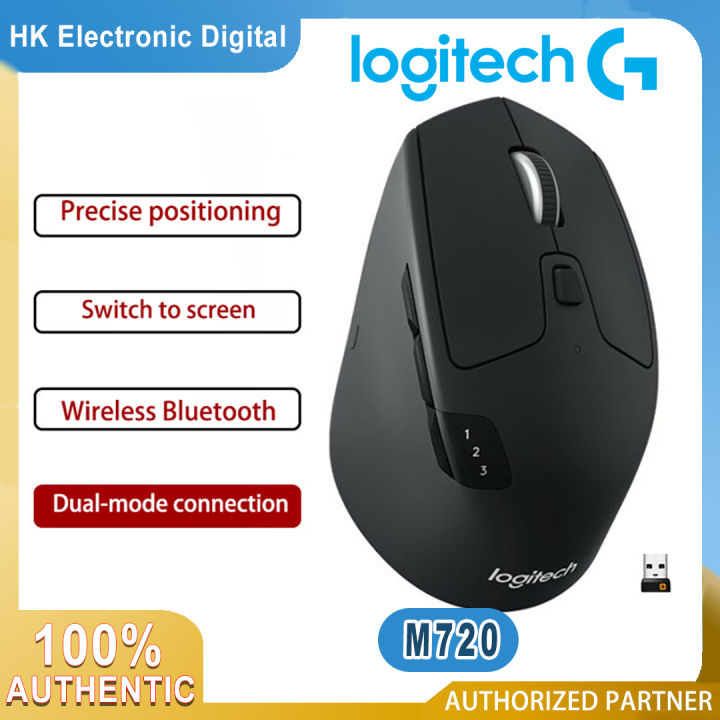 Logitech M720 Triathlon Multi-Device Wireless Mouse with 1000 DPI ...