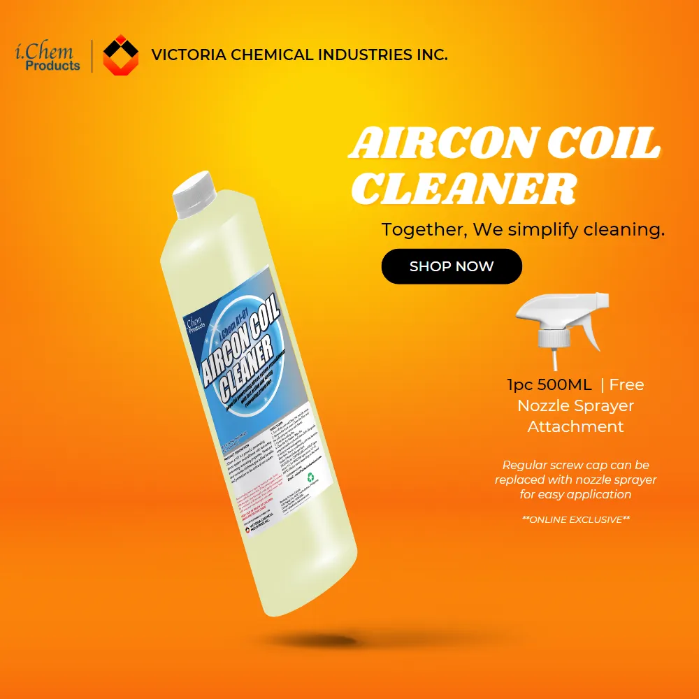 ICHEM PRODUCT AIRCON COIL CLEANER LITER (Alkaline Based Aircon Cleaner ...