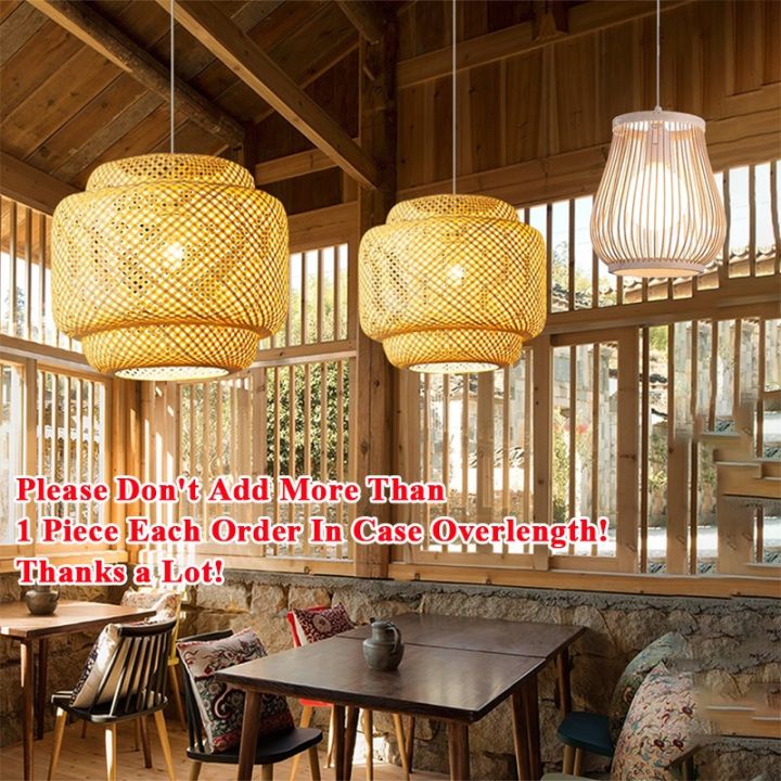 Q7.28 Creative Pendant Light Weaving Lights Bar Natural Ceiling Ceiling ...