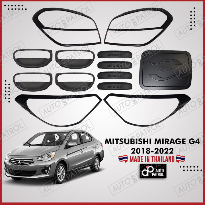 Mitsubishi Mirage G4 2018-2021 Combo Set Garnish Matte Black | Lazada PH