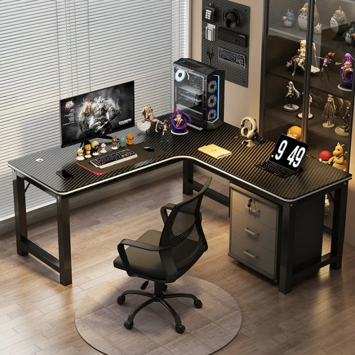 Computer desktop, esports home bedroom, study minimalist L-shaped ...