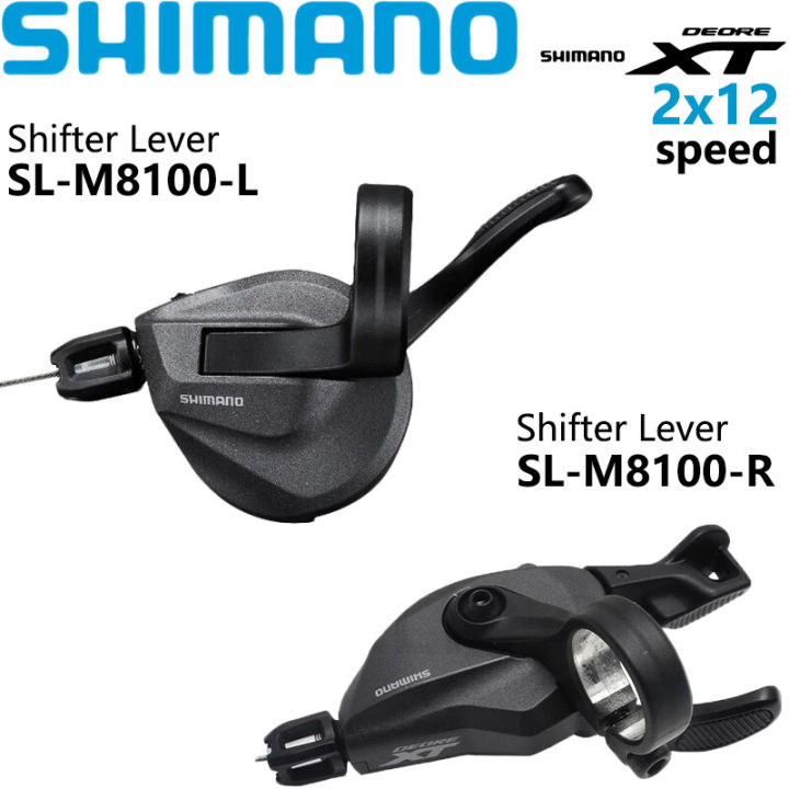 SHIMANO DEORE XT M8100 Shifter 2X12 Speed MTB SL-M8100-L SL-M8100-R ...